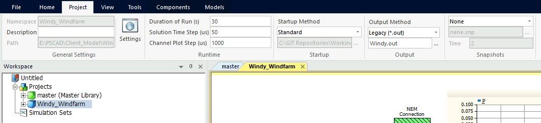 Enable output files in PSCAD
