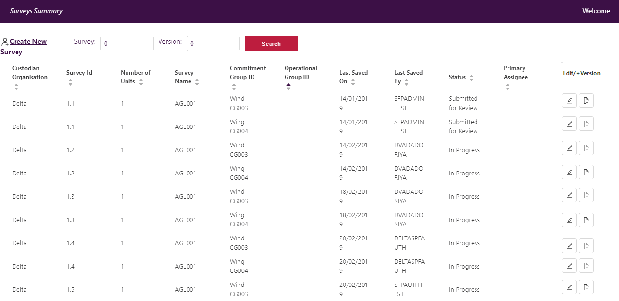 View survey summaries